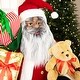 African American Standing Santa Claus with Presents Christmas ...