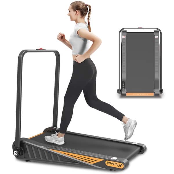 Black Treadmills for Home Foldable Treadmill with Remote Control - Bed ...