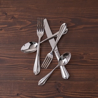 Fortessa Forge 18/10 Stainless Steel, 20 Piece Flatware Set (Service ...