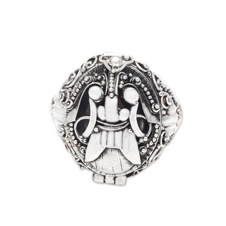 Novica Handmade Scared Ranga Men'S Sterling Silver Locket Ring - Bed ...