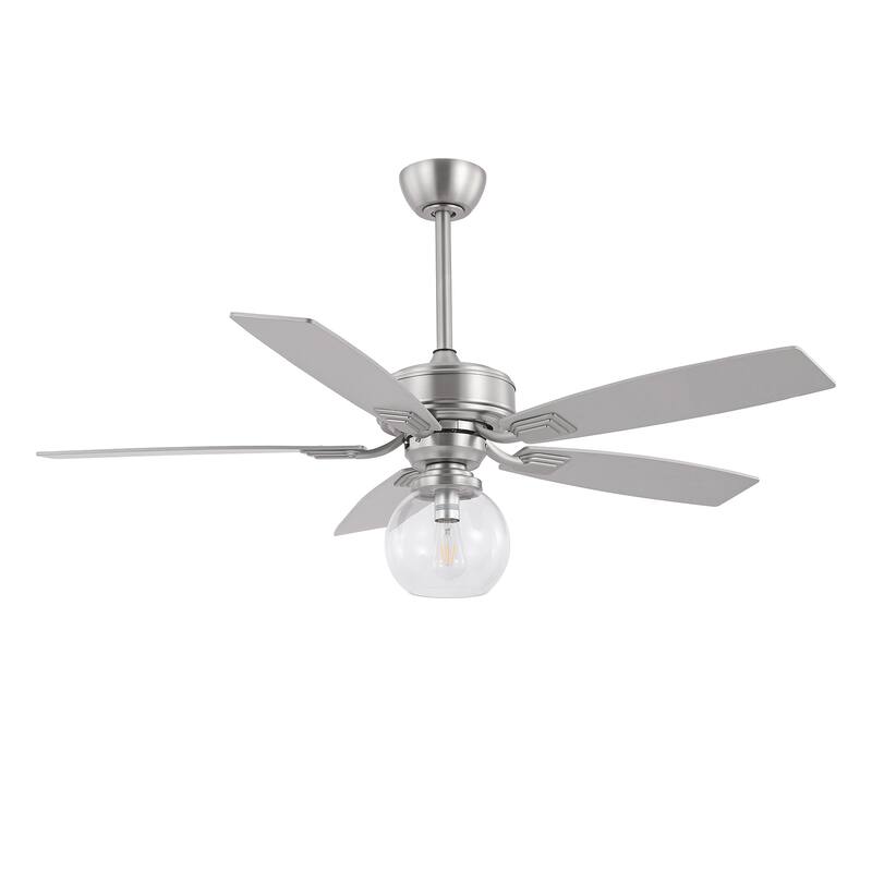 GetLedel 52-inch Industrial 5-Blade Reversible Ceiling Fan with Light ...