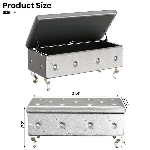 Storage Chest Storage Trunk with Safety Hinges Storage Bench with ...