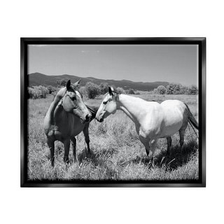 Stupell Two Horses Photography Framed Floater Canvas Wall Art Design by ...