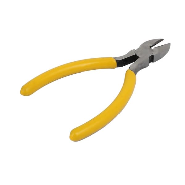 120mm Length Yellow Rubber Coated Handle Diagonal Side Cutting Plier ...