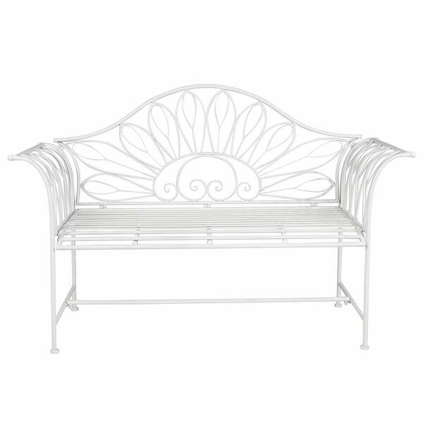 White Metal Garden Bench - On Sale - Bed Bath & Beyond - 33350682