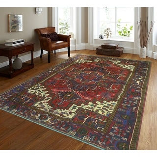 Noori Rug Fine Vintage Distressed Wilfred Rust/Navy Rug - 8'1" x 11'2 ...
