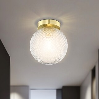 Castor Gypsy Ball Glass Flush Mount Ceiling Light - 1-LIGHT - Bed Bath ...