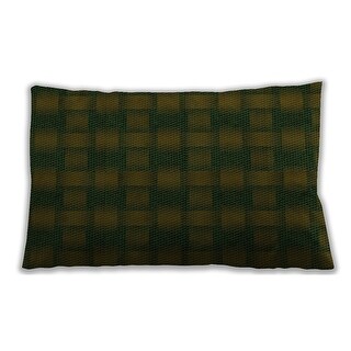 Ahgly Company Patterned Indoor-Outdoor Army Green Lumbar Throw Pillow ...