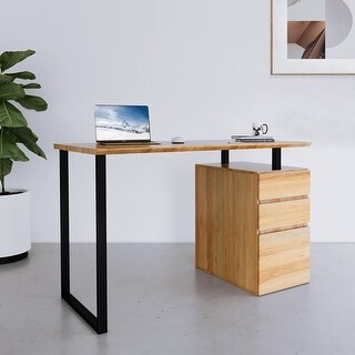 Topcraft Computer Desk with Storage and File Cabinet, Pine - Bed Bath ...