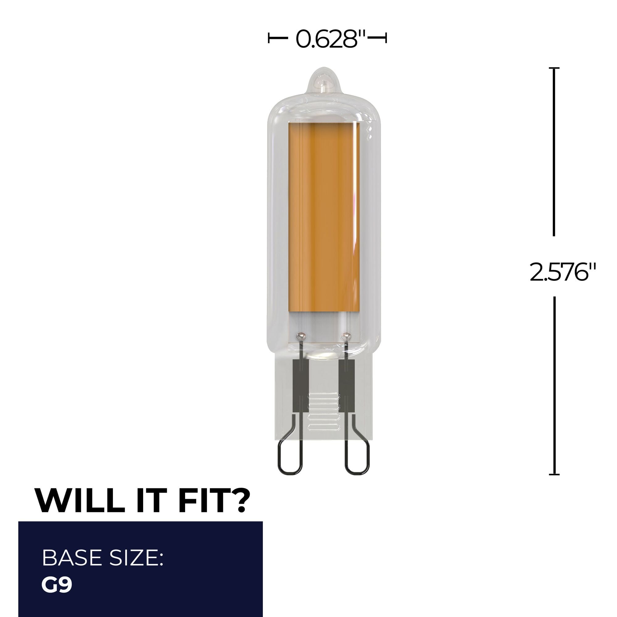 Bulbrite LED Filament Pack of (4) 4.5 Watt Mini T5 Light Bulbs with ...