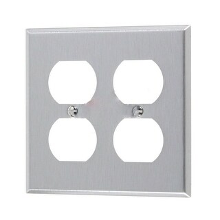 Square Stainless Steel Electrical Receptacle Plate Stainless Steel ...