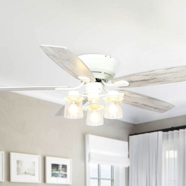 Moasis 52-inch 4-Blade Ceiling Fan with LED Light and Remote Control ...