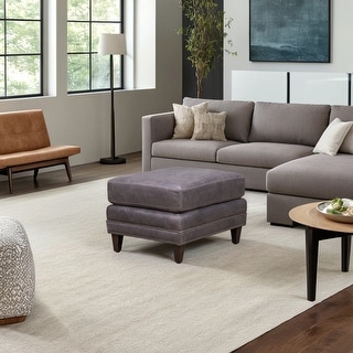 Molly Leather Ottoman in Trastevere Basilica - Bed Bath & Beyond - 43380419