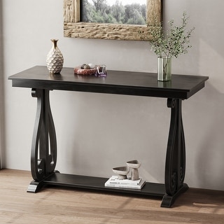 Wood Accent Storage Console Sofa Table Foyer Table Vintage Entry Table ...