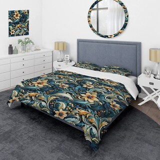 Designart "Yellow Springtime Floral Symphony Ballet" Teal Cottage ...