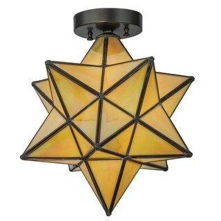 Meyda Tiffany 148883 Moravian Star 12" Wide Semi-Flush Ceiling Fixture ...