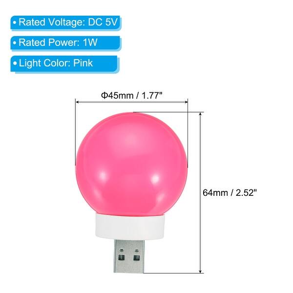 6Pcs USB Plug Night Light 1W Portable Mini LED Lamp Bulb - Bed Bath ...