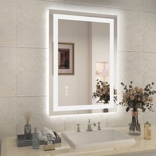 Extra Large LED Lighted Bathroom Mirror Wall Anti-Fog Vanity 3 Colors ...