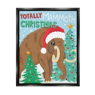 Stupell Totally Mammoth Christmas Scene Floater Canvas Wall Art by Lisa ...