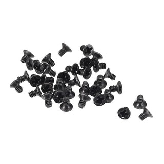 M2 x 20mm Phillips Flat Head Screws Carbon Steel Machine Screws Black ...