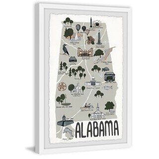 'Gray Alabama Spots' Framed Painting Print - Bed Bath & Beyond - 33068769