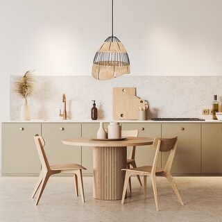 Kieran River of Goods Natural and Black Frame Asymmetrical Pendant ...