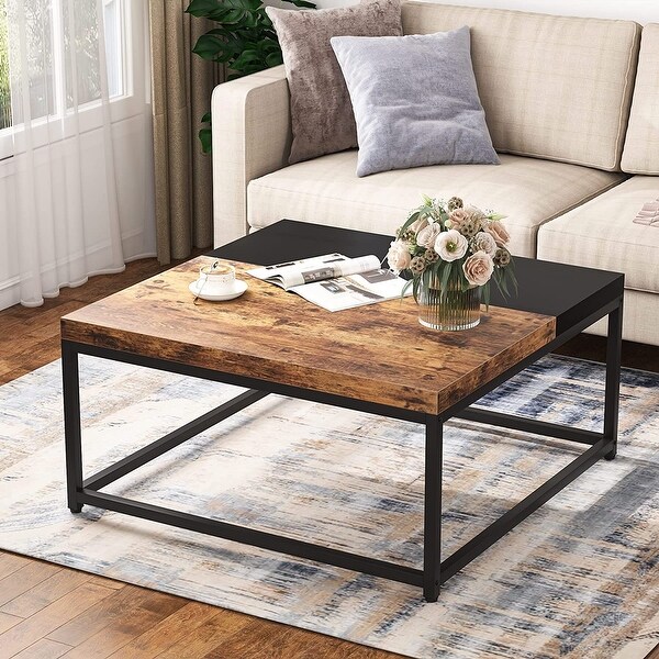 Large square rustic coffee table store