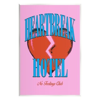 Stupell Vintage Heartbreak Hotel Wall plaque Art design by House of ...