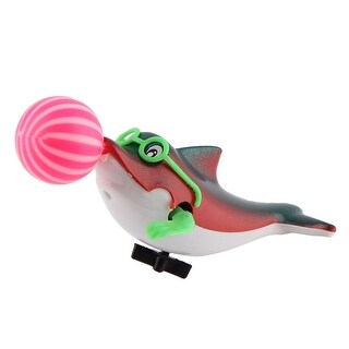 Plastic Bespectacled Ball Playing Dolphin Wind-up Toy Imitate Animal ...