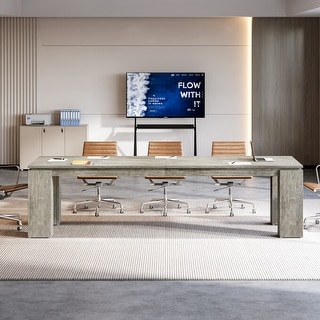 86-Inch Industrial Conference Table, Extra Long Office Meeting Table ...