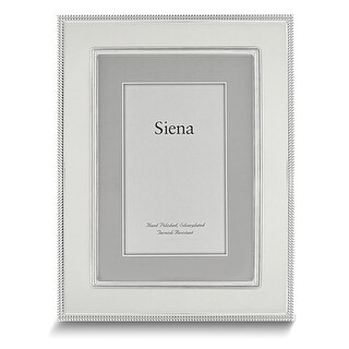 Curata Silver-Plated Tarnish-Resistant Roped Border 7.5x9.5 Photo Frame ...