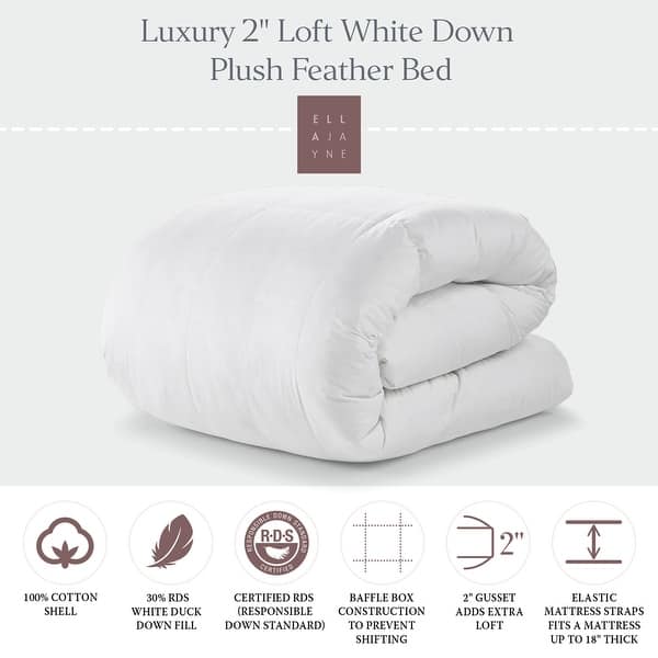 Down-Top Featherbed - White - On Sale - Bed Bath & Beyond - 23094856