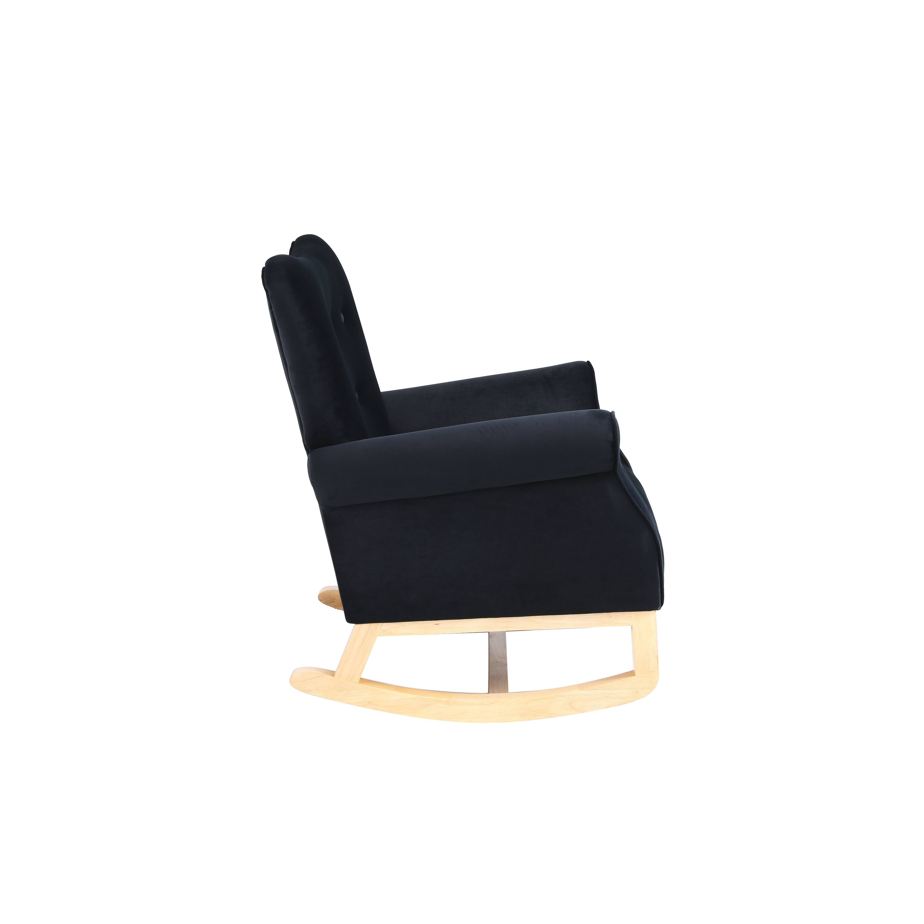 Baby Room High Back Rocking Chair Nursery Chair Comfortable Rocker Fabric Padded Seat Modern High Back Armchair On Sale Bed Bath Beyond 37534845