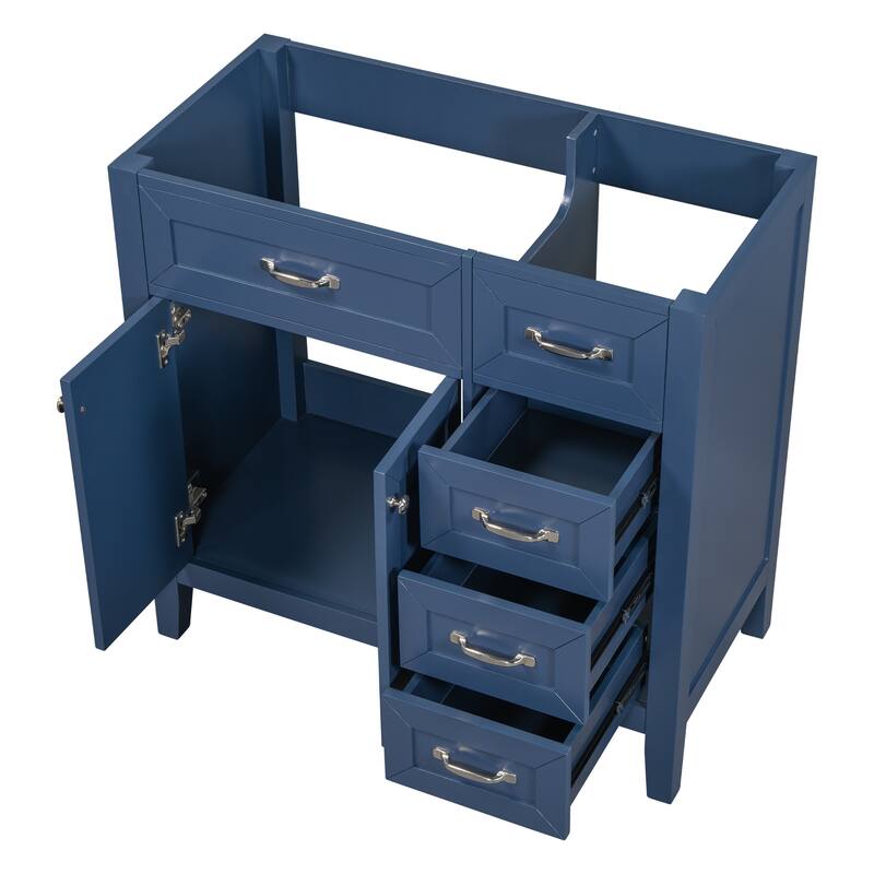 (Base Only) 36" Bathroom Vanity without Sink, Bathroom Cabinet with ...