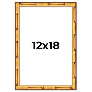 12x18 Frame Gold Bamboo Solid Wood Picture Frame | 1 Inch Moulding ...