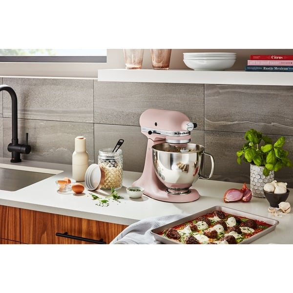 KitchenAid Artisan Series 5 Quart Tilt-Back Head Stand Mixer in Feather ...