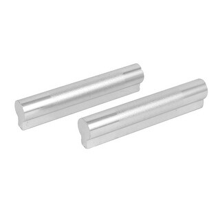 64mm Hole Center Silver Tone Round Aluminum Bar Pull Handle Knobs 72mm ...