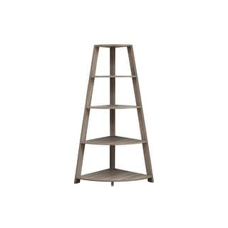 Bookshelf, Bookcase, Etagere, Corner, 4 Tier, 60"h, Office, Bedroom ...