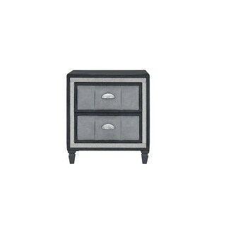 Vanna Dark Grey Nightstand - Bed Bath & Beyond - 41229268