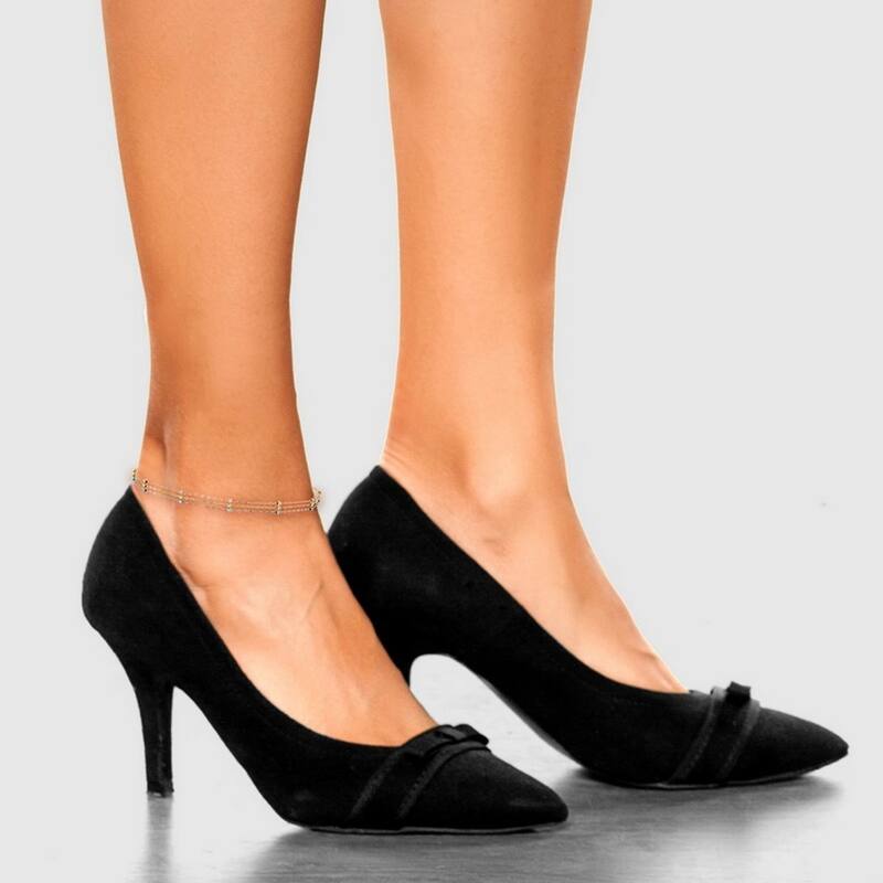 Curata Women's 14k Tri-color 3-strand Diamond-Cut Beaded Anklet - 10 ...