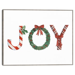 Letters Joy by Paul Brent Frmd Canvas - Bed Bath & Beyond - 32337581
