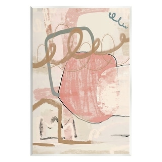 Stupell Pink Squiggle Abstraction Wall Plaque Art Leah Straatsma - Bed ...