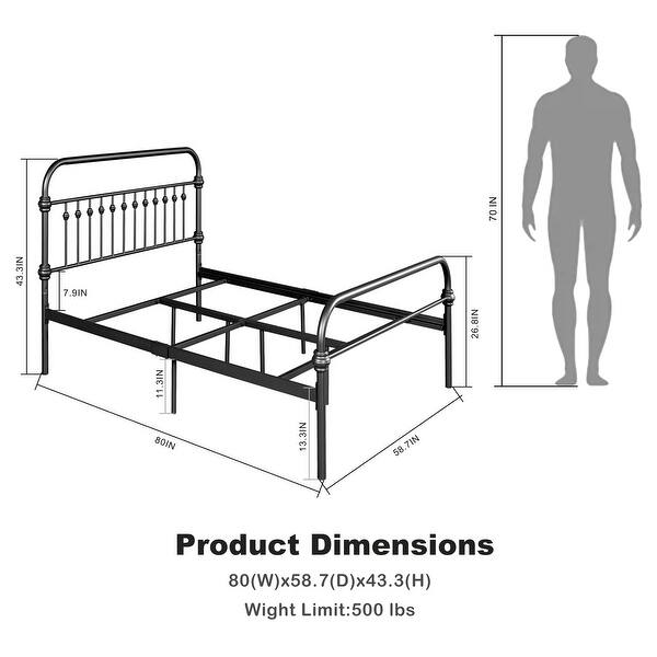 Full Metal Bedframe Platform - Bed Bath & Beyond - 36253650