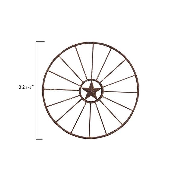 Wagon Wheel with Star Wall Decor - Bed Bath & Beyond - 31298551