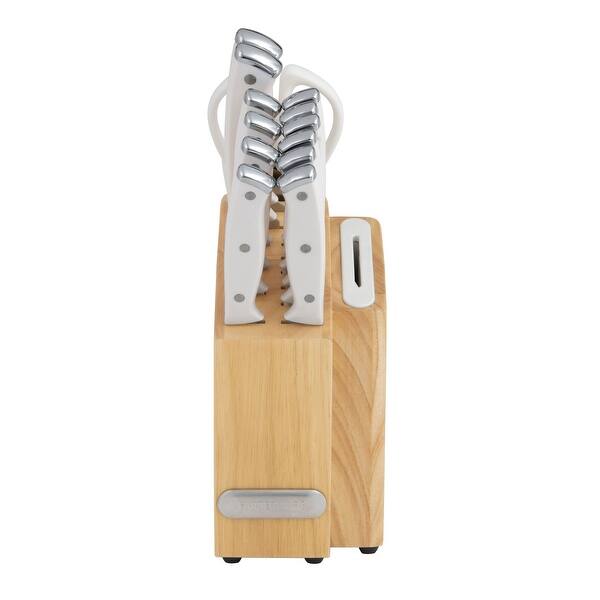 Triple Riveted Slim Knife Block Set with Built in Sharpener 14-piece in ...