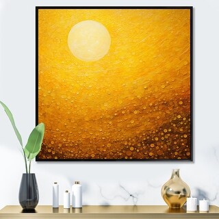 Designart "Moon Lemon Light Fantasy I" Moon Framed Wall Decor - Bed ...