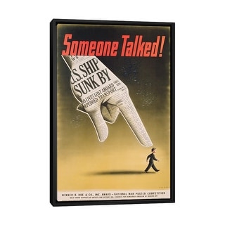 iCanvas "Someone Talked U.S. Ship Sunk By.., American poster " by ...