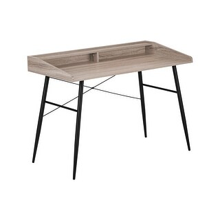 Modern Desk with Metal Base & X-Shaped Support - Bed Bath & Beyond ...