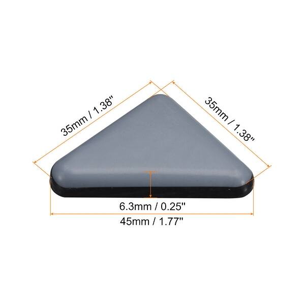 Furniture Sliders, 35x35x45mm PTFE Self-adhesive Triangle Chair Slider ...