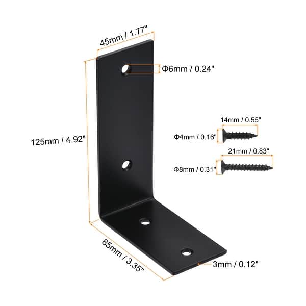L Shape Shelf Brackets Joint Right Angle Corner Support for Shelves ...